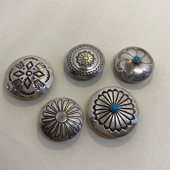 Vintage | Jewelry | Vintage Silver Button Covers Lot Of 5 | Poshmark
